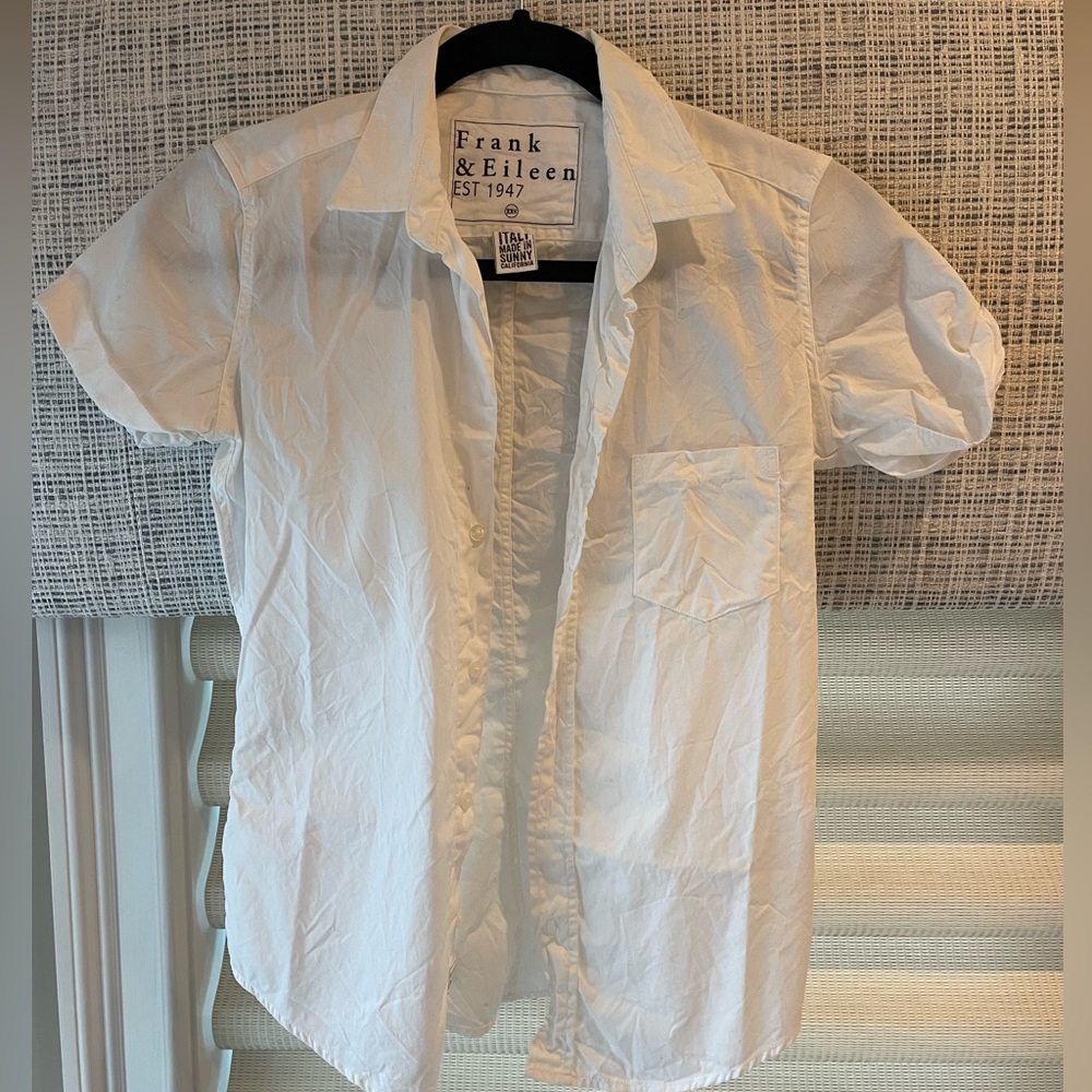Frank & Eileen - White Button Down Shirt - Gem